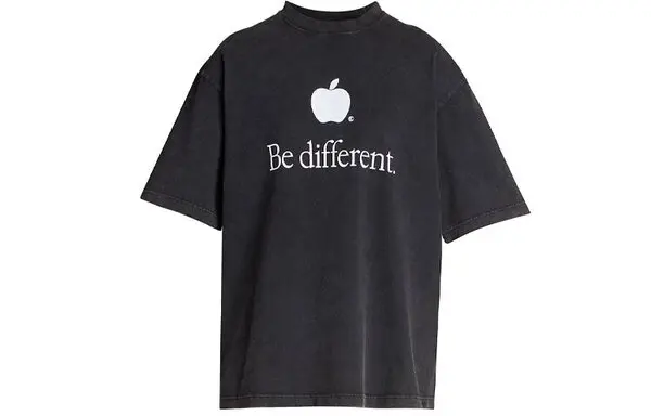Balenciaga Be Different" Graphic T-shirt - Black/white