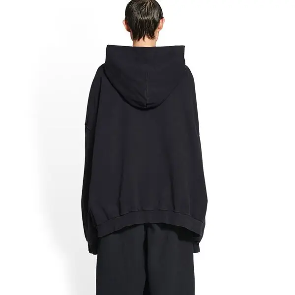 Balenciaga Oversized Popover Hoodie - Black/white