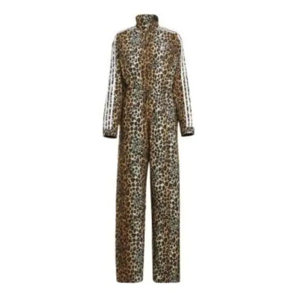Adidas Leopard Print Jumpsuit - Yellow/white/black