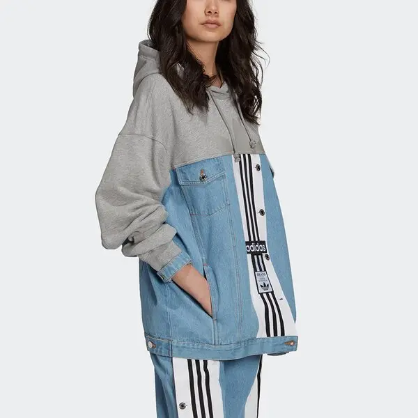 Adidas Denim Jacket Asia Sizing 'blue Grey