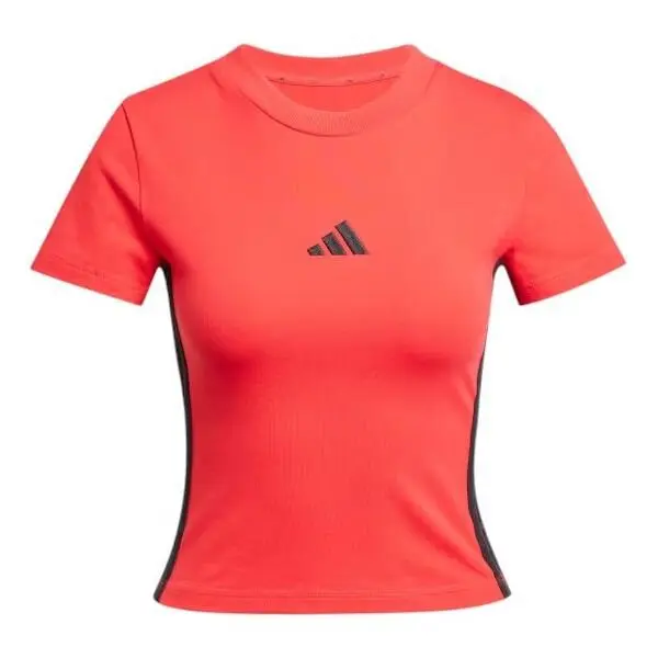 Adidas Essentials 3-stripes Slim Baby T-shirt - Pure Ruby/black