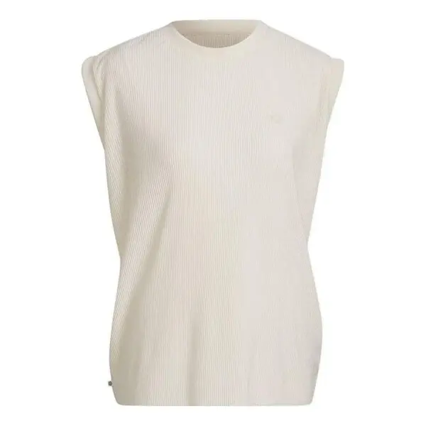 Adidas Adicolor Plisse Tank Top - White
