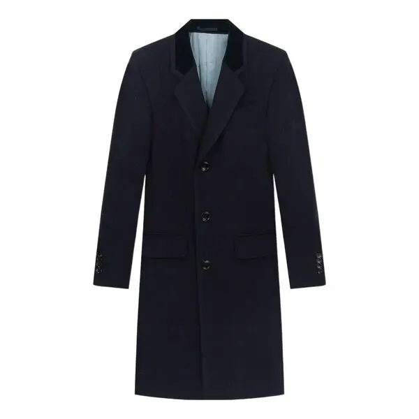 Gucci Embroidered Wool Coat - Black