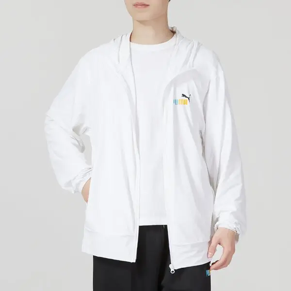 PUMA Hooded Zip-up Jacket - White