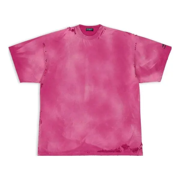 Balenciaga 3b Sports Icon Repaired Oversized T-shirt - Dark Fuchsia