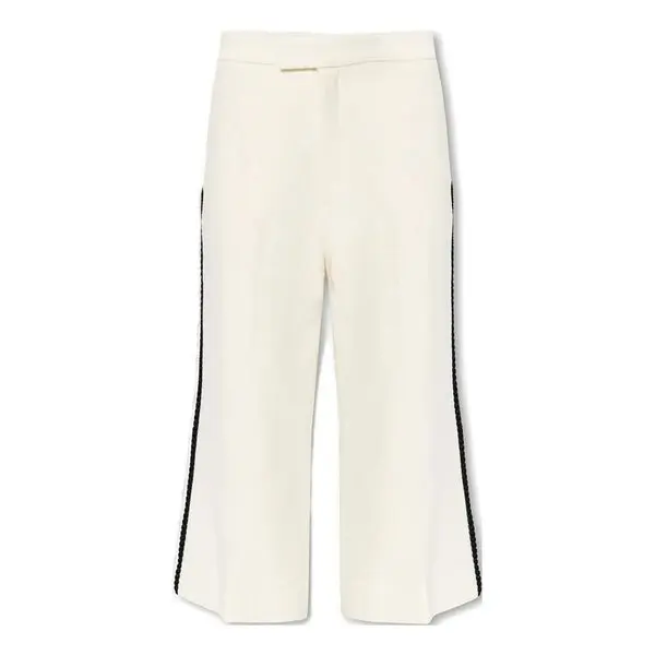 Gucci Wool Tweed Pant With Interlocking G Patch