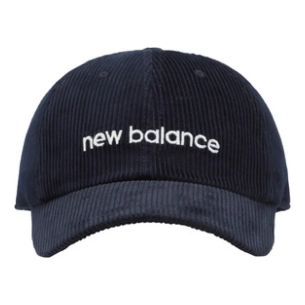 NEW BALANCE Corduroy Baseball Cap With Embroidered Logo - Navy