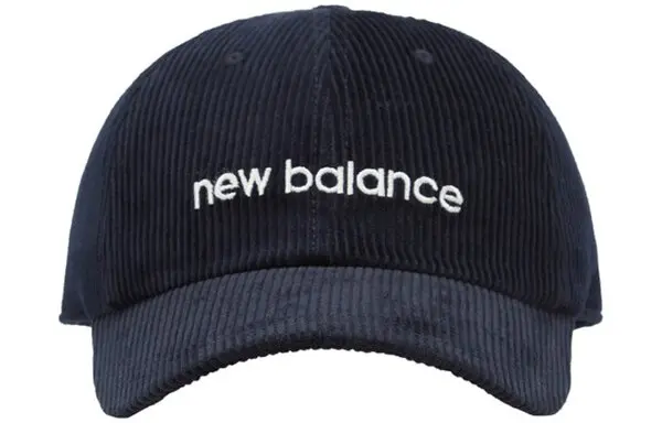 NEW BALANCE Corduroy Baseball Cap With Embroidered Logo - Navy