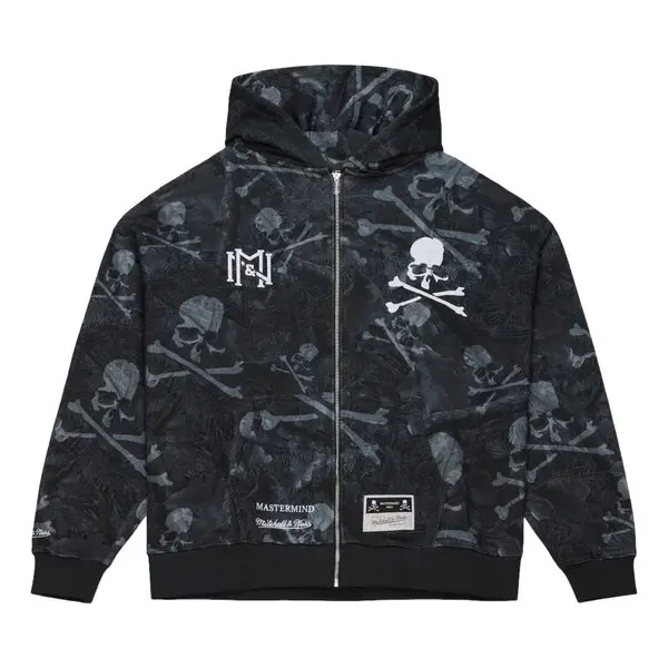 Mitchell & Ness X Mastermind Print Full-zip Hoodie Jacket