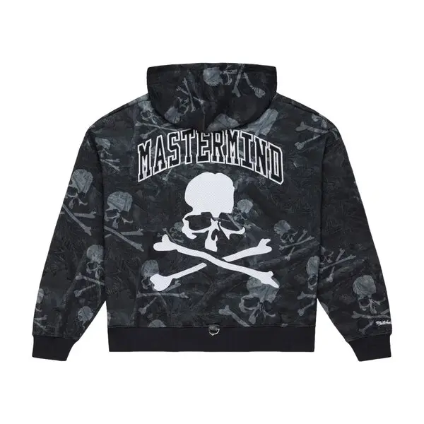 Mitchell & Ness X Mastermind Print Full-zip Hoodie Jacket