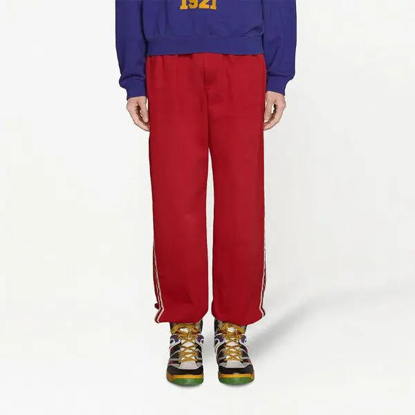 Gucci Military Cotton Drill Pants With Buckles