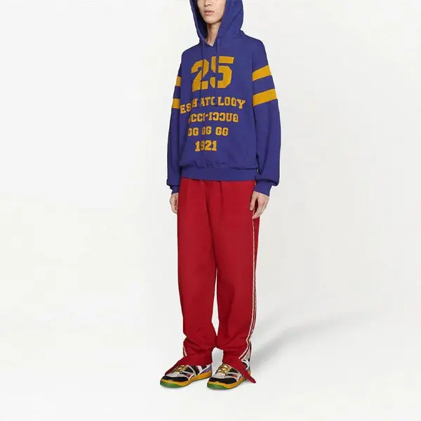 Gucci Military Cotton Drill Pants With Buckles - Red