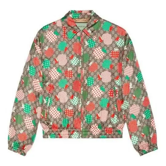 Gucci Les Pommes Nylon Shirt Jacket - Tan