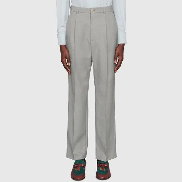 Gucci Sharkskin Wool Tailored Pants