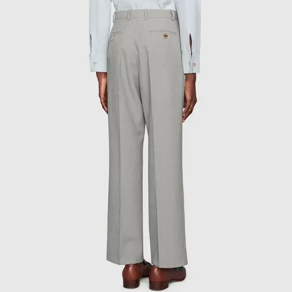 Gucci Sharkskin Wool Tailored Pants