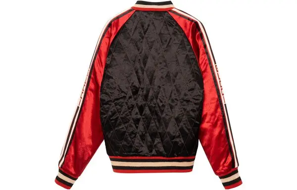 Gucci Reversible Acetate Bomber Jacket Red
