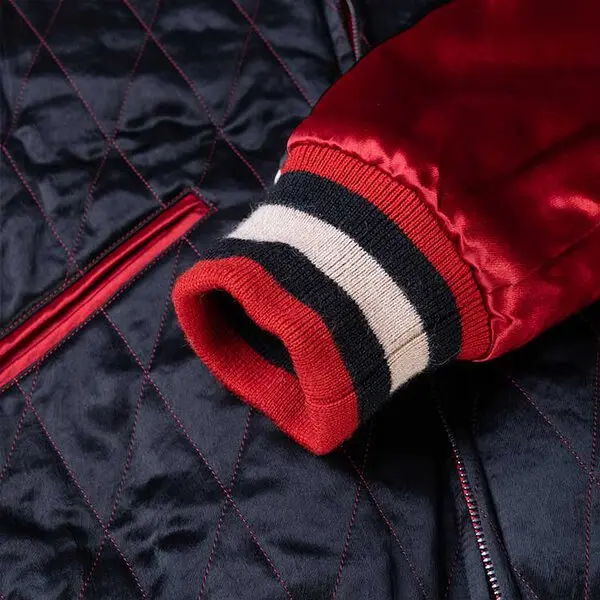 Gucci Reversible Acetate Bomber Jacket Red