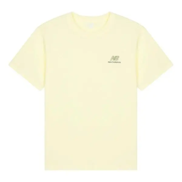 NEW BALANCE Unissentials Cotton T-shirt Asia Sizing - Light Yellow