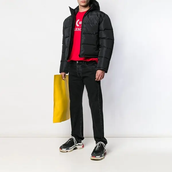 Balenciaga Small Logo Print Down Jacket