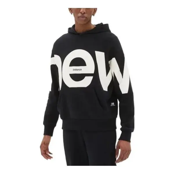 NEW BALANCE Athletics Oversized Sweat Pullover Hoodie - Black