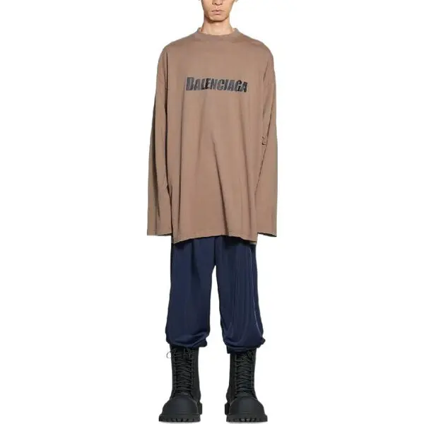 Balenciaga Caps Oversized Long Sleeve T-shirt