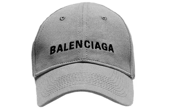 Balenciaga Logo Baseball Cap - Grey/black