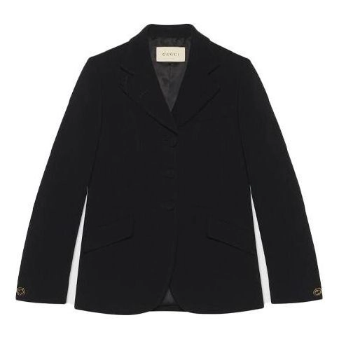 Gucci Cady Viscose Tailored Jacket - Black