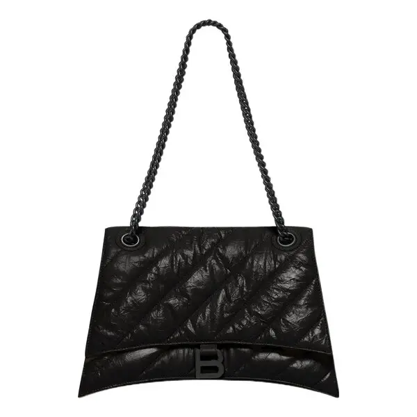 Balenciaga Crush Medium Chain Bag - Black