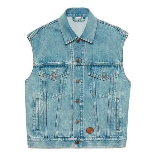 Gucci Stone-bleached Denim Vest - Blue