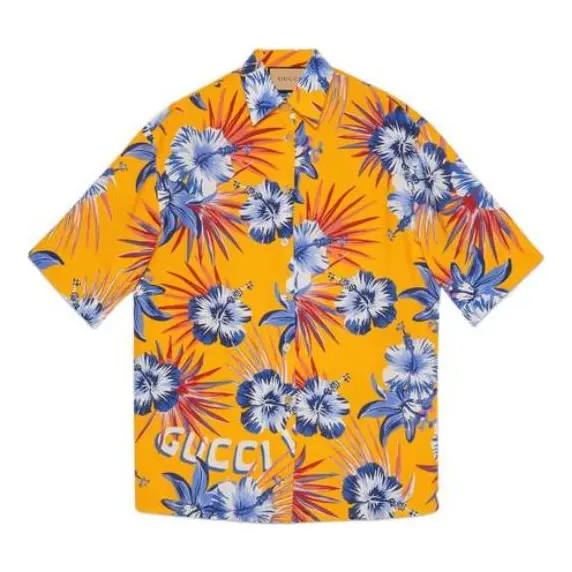 Gucci Wild Flower Print Viscose Shirt - Yellow