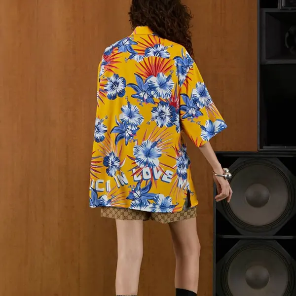Gucci Wild Flower Print Viscose Shirt