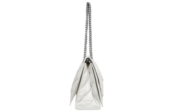 Balenciaga Crush Medium Chain Bag - Optic White