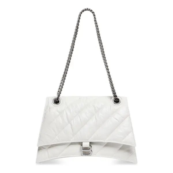 Balenciaga Crush Medium Chain Bag - Optic White