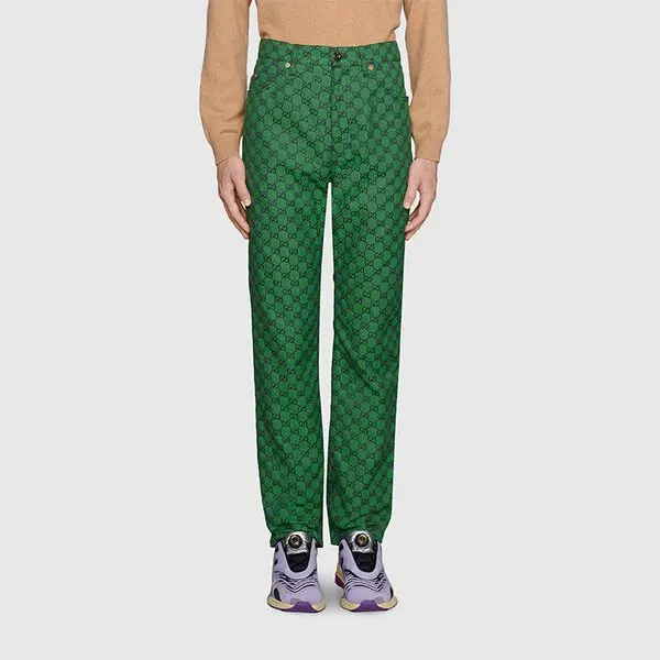 Gucci Gg Monogram Canvas Trousers