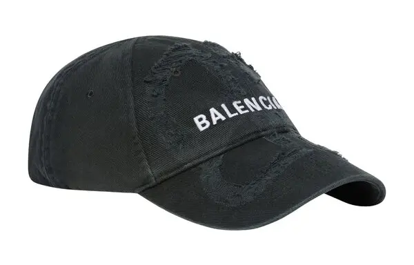 Balenciaga Laser Destroyed Bb Cap 'black White