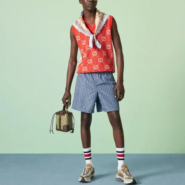Gucci Interlocking G Print Nylon Swim Shorts