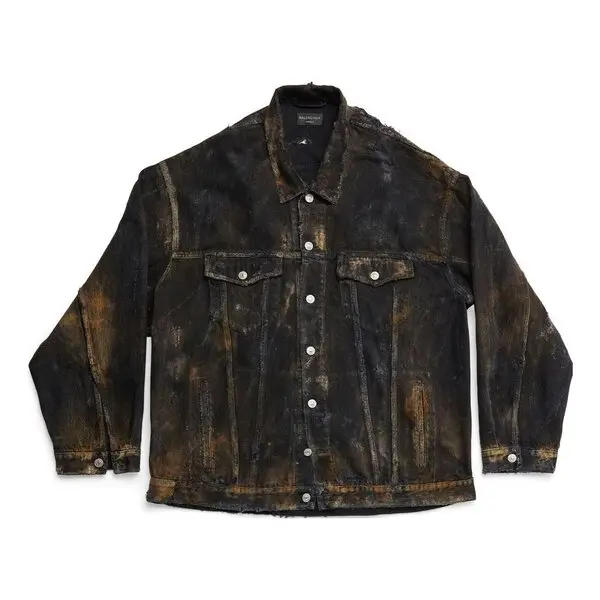Balenciaga Oversized Denim Jacket - Black