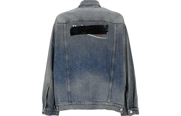 Balenciaga Bleached-effect Button-up Denim Jacket