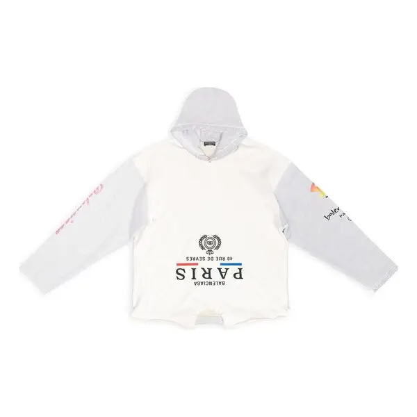 Balenciaga Upside Down Hoodie Oversized - White