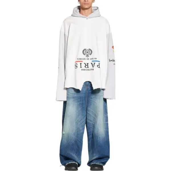 Balenciaga Upside Down Hoodie - White