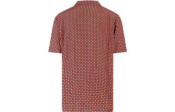 Gucci Geometric Houndstooth Print Bowling Shirt 'blue