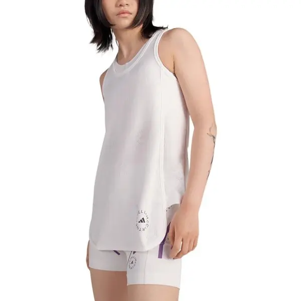 Adidas By Stella Mccartney Made To Be Remade Running Tank Top - White