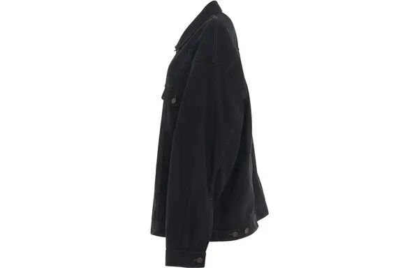 Balenciaga Bb Be Different Oversized Denim Jacket - Black