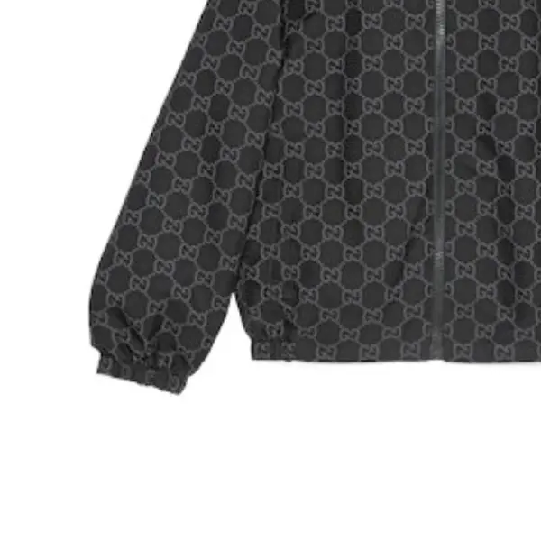 Gucci Reversible Gg Ripstop Nylon Jacket 'black Grey