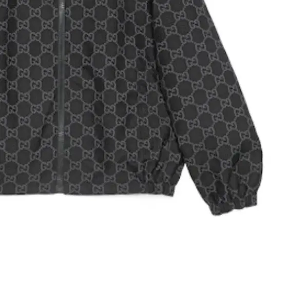 Gucci Reversible Gg Ripstop Nylon Jacket 'black Grey