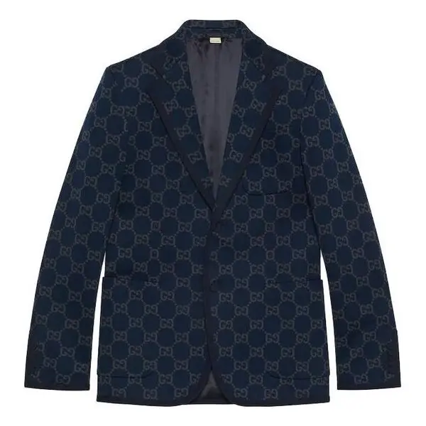 Gucci Gg Cotton Jacket - Blue