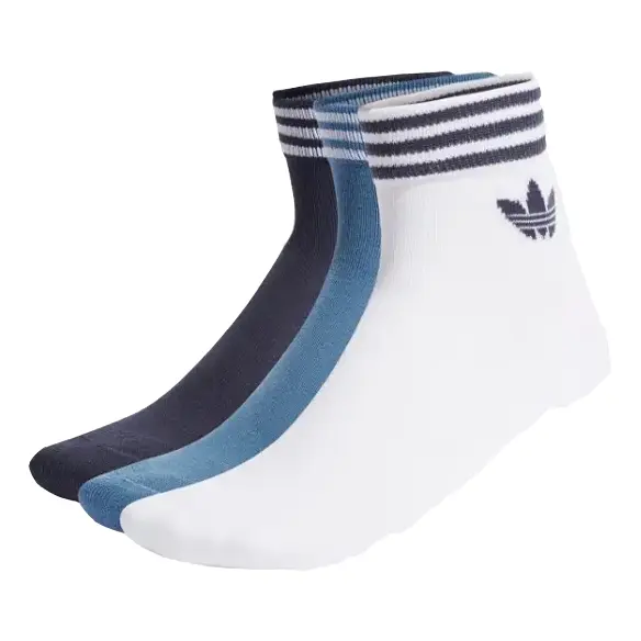 Adidas Originals Athletic Socks Multicolour, 3 Pairs - White/blue