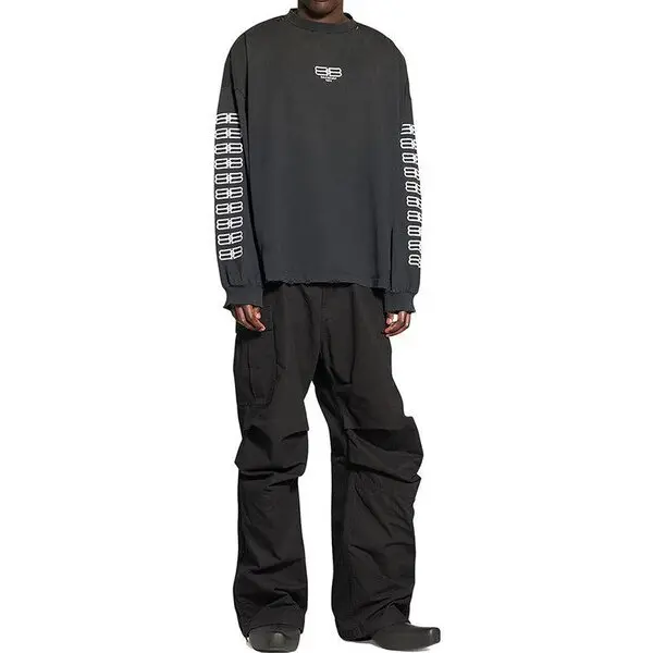 Balenciaga Bb Sleeve Crewneck Sweater