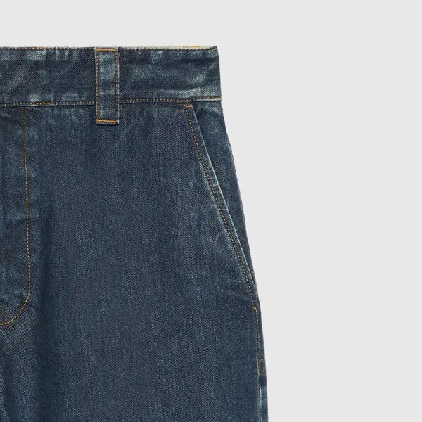 Gucci Denim Trousers With Label