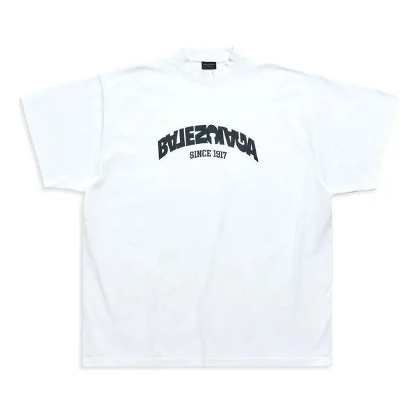 Balenciaga Back Flip T-shirt Oversized White Black